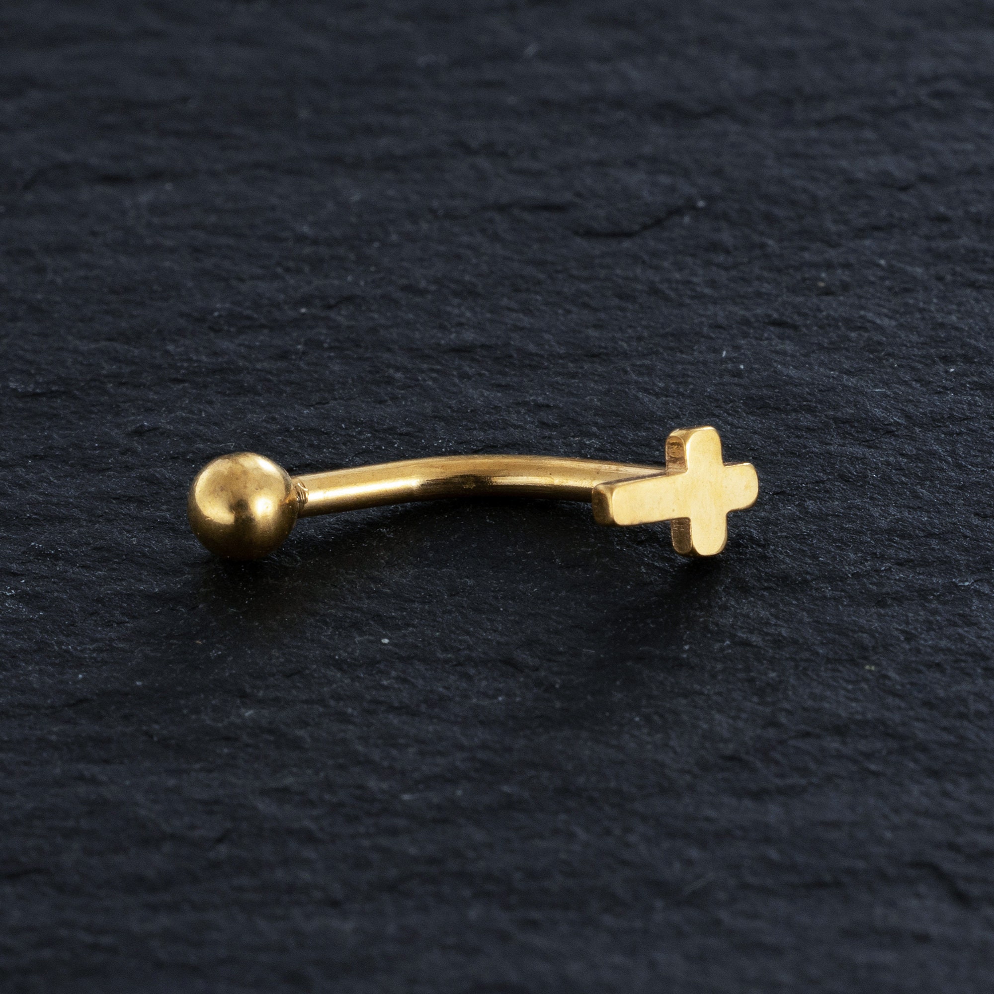 16g Cross Eyebrow Eyebrow Ring Rook Barbell Body Piercing - Etsy