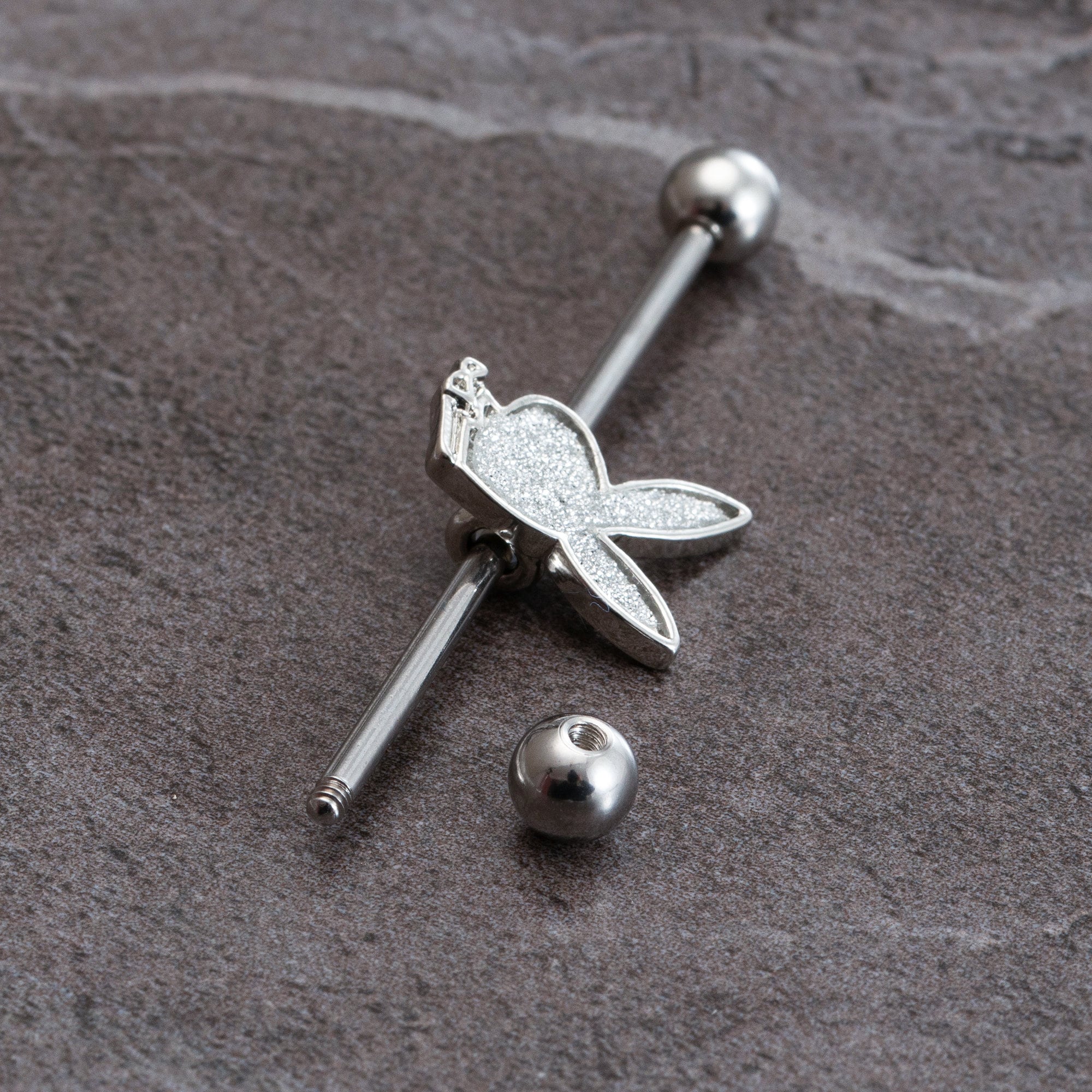 14G 316L Surgical Steel Rabbit Industrial Barbell,ear Piercing ...