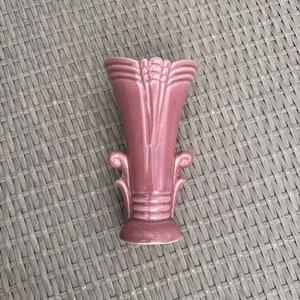 Vintage | Mauve Pink Art Deco Ceramic Glazed Vase - Etsy