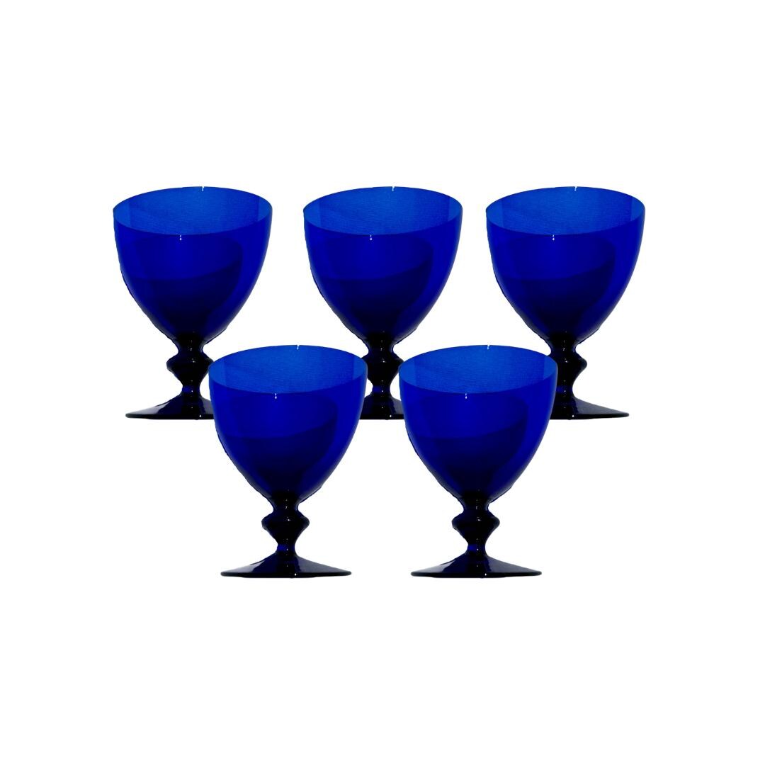 Vintage | Cobalt Blue Colored Glassware Low Cocktail Wine Juice Glasses ...
