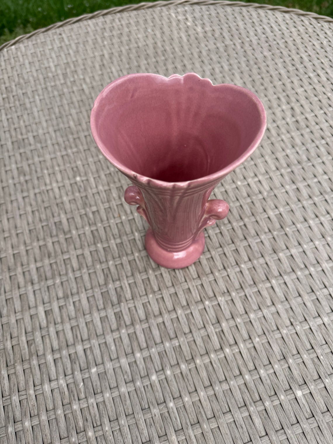 Vintage | Mauve Pink Art Deco Ceramic Glazed Vase - Etsy
