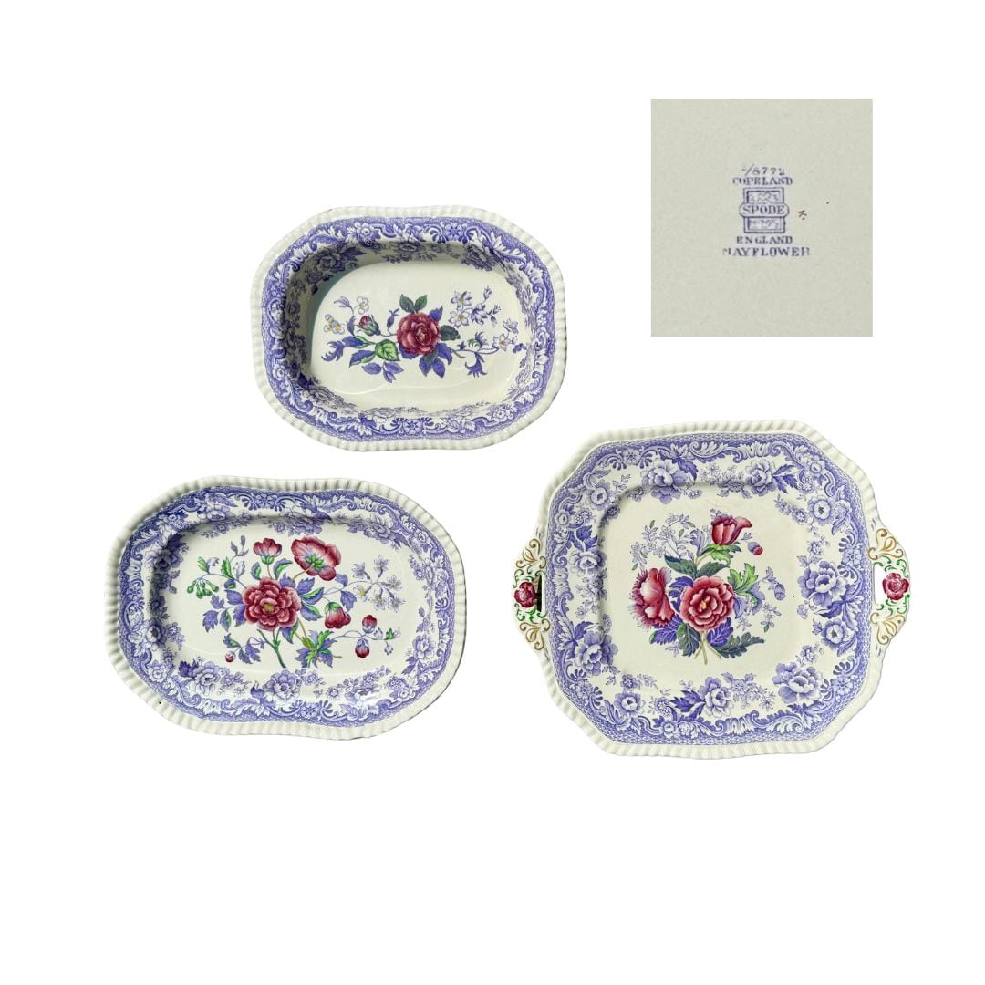 Vintage | Spode Copeland Mayflower England China Purple Pattern China ...