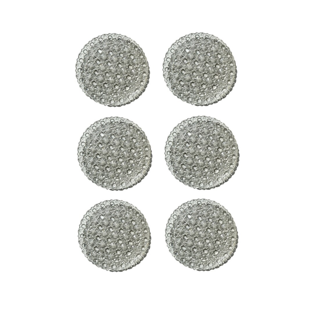 Vintage EAPG Salad Plates | Clear Daisy & Button Glass, Set of 6 - Etsy