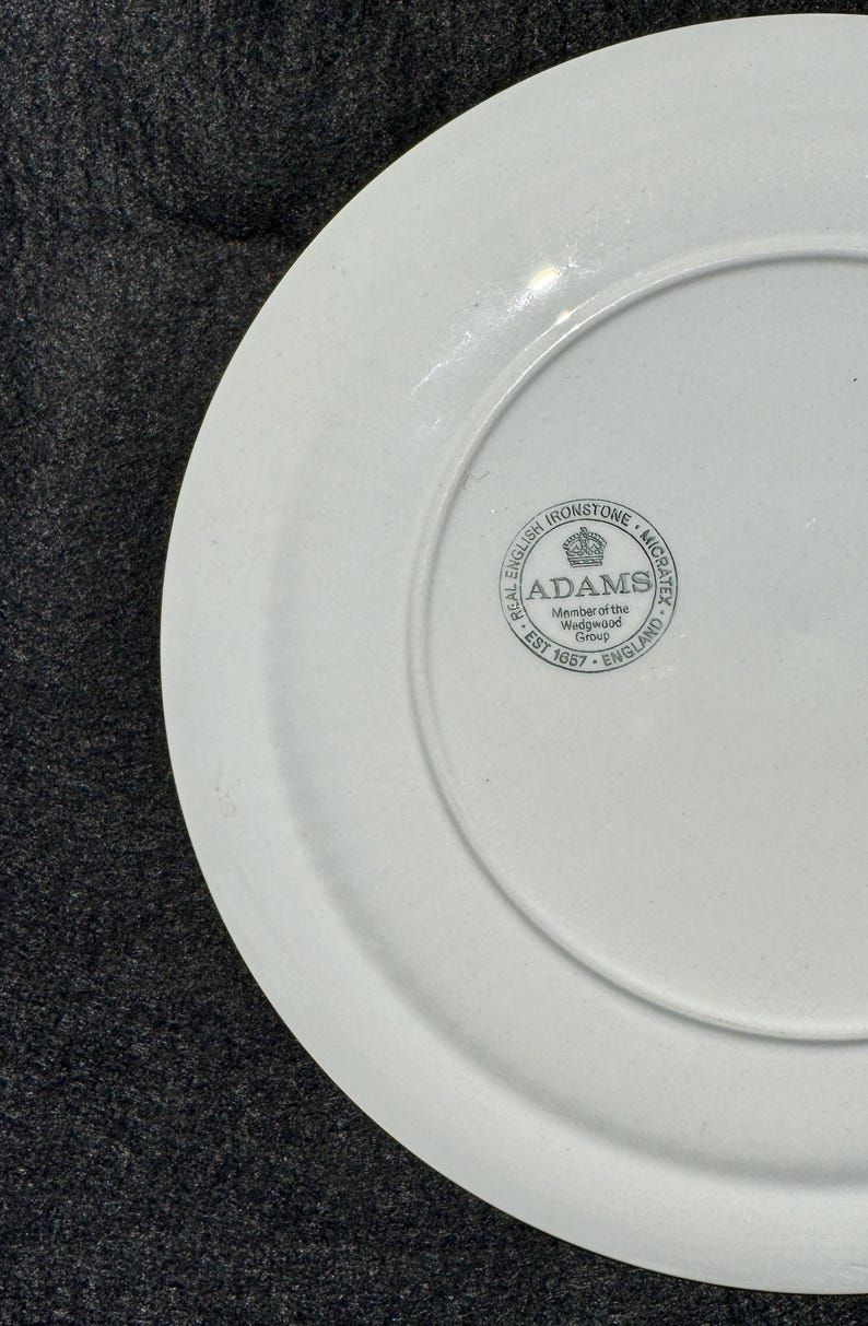 Vintage | Adams Empress Ironstone China England Ribbed Cream Salad ...