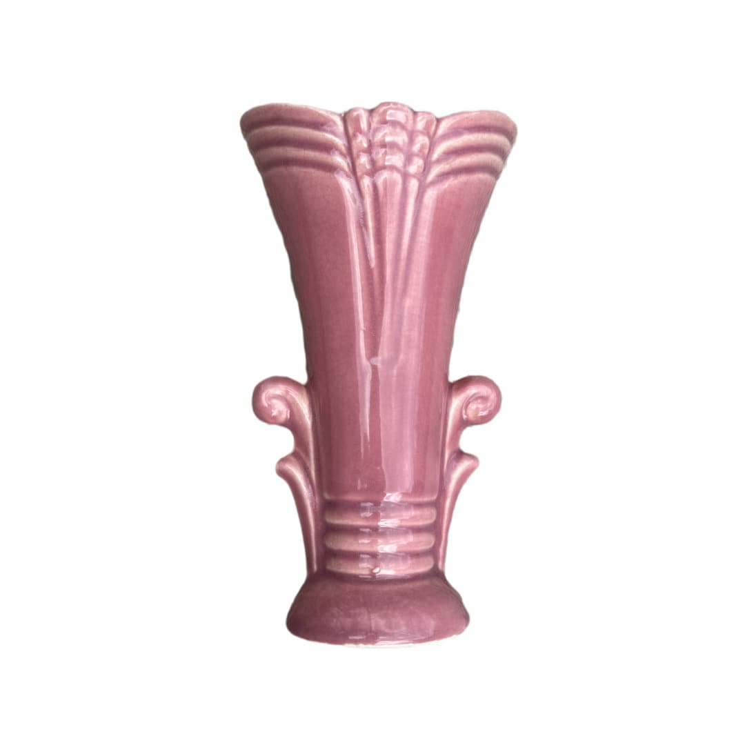 Vintage | Mauve Pink Art Deco Ceramic Glazed Vase - Etsy