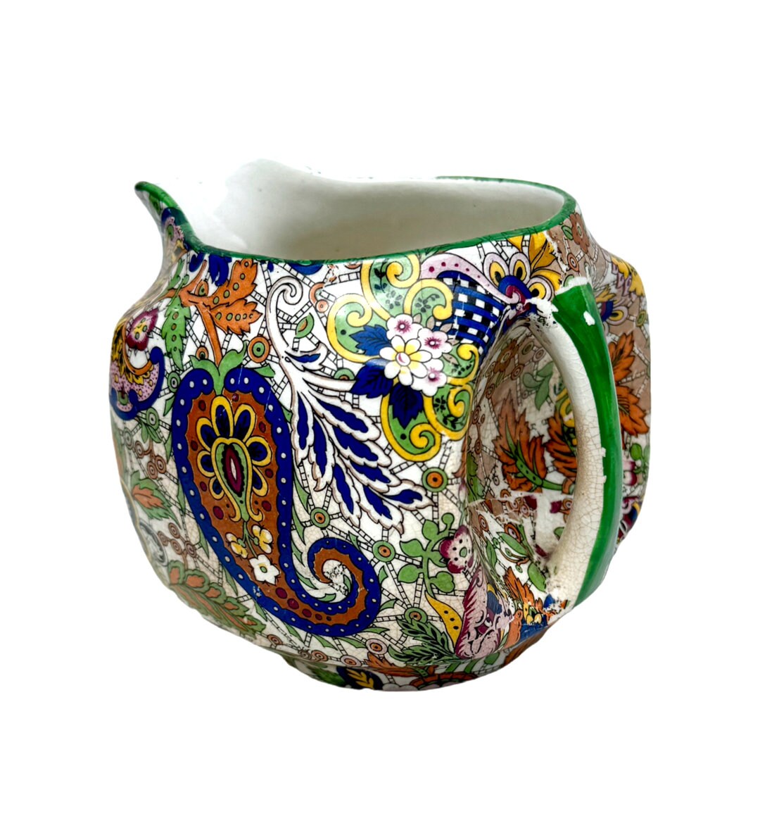 Vintage | William Bennett Hanley Small Pitcher/jug Beautiful Paisley ...