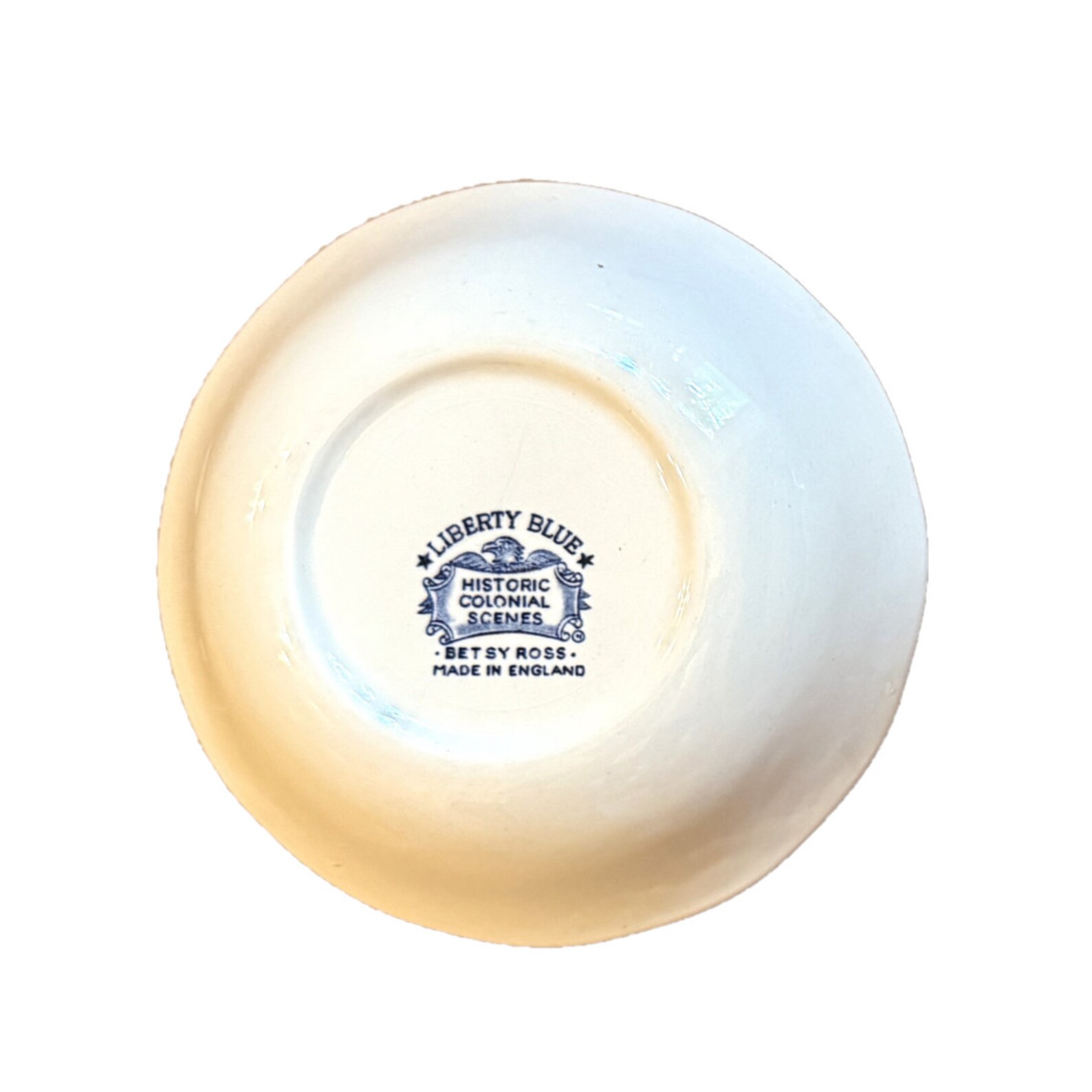 Vintage | Liberty Blue Historic Colonial Scenes Betsy Ross Berry Bowl ...