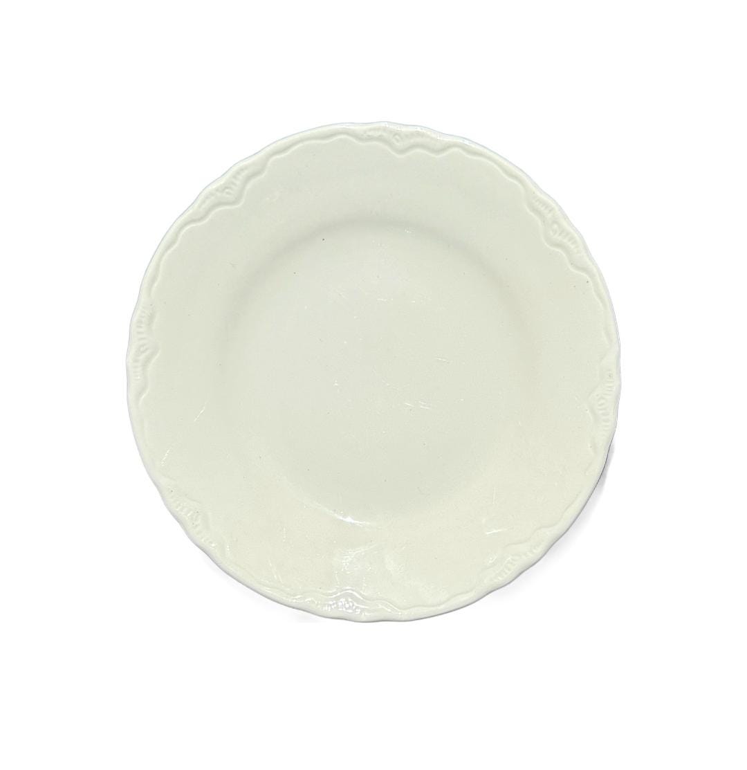 Vintage | Ironstone Scio Random off White Scalloped Salad Plates 7 1 ...