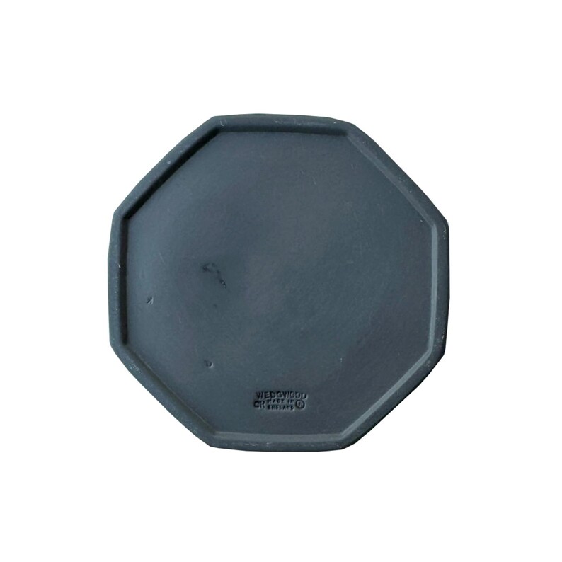 Vintage | Wedgwood Jasperware Black Basalt Octagon Vanity Box W/lid ...