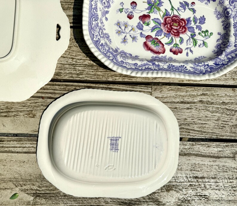 Vintage | Spode Copeland Mayflower England China Purple Pattern China ...