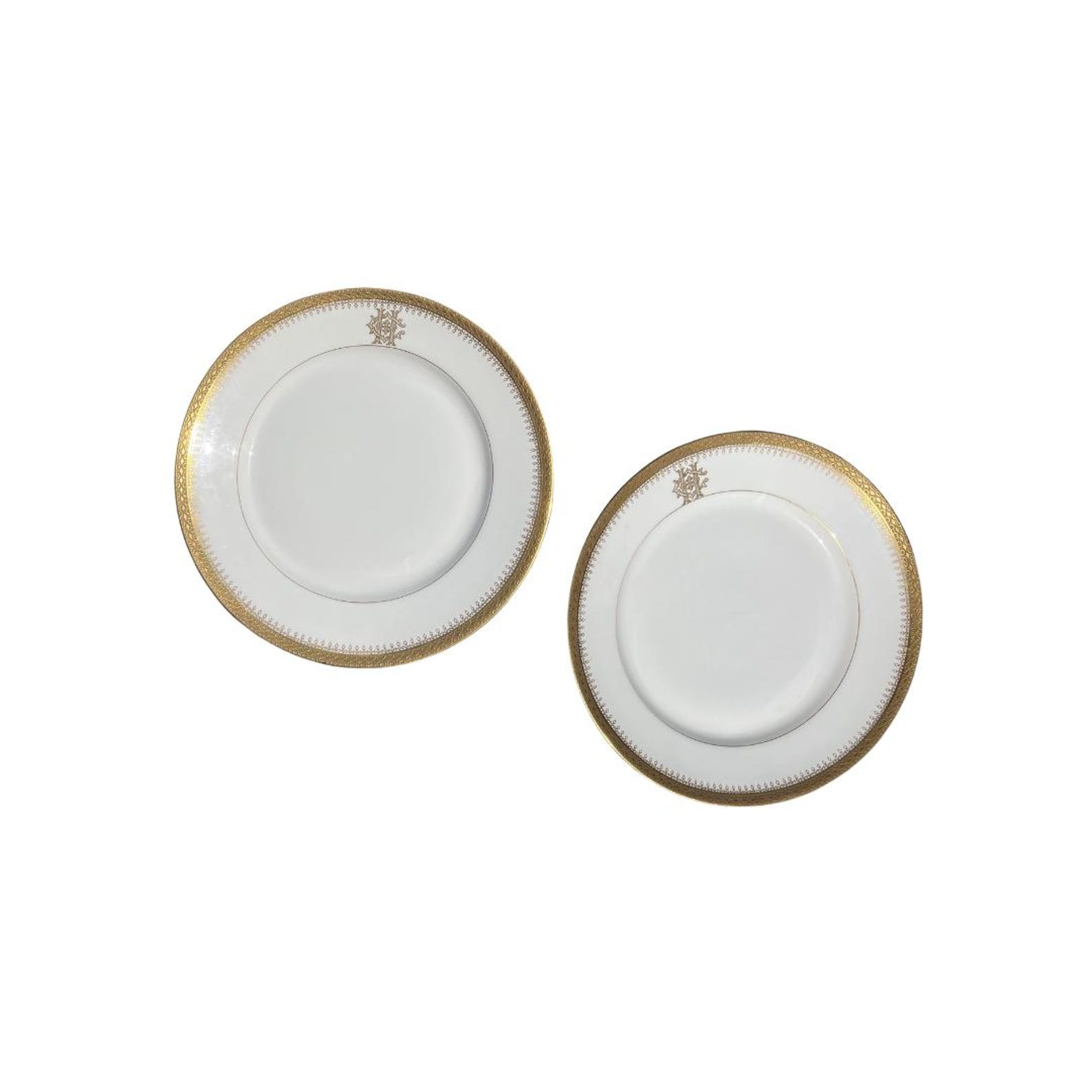 Vintage | G.R. Limoges France China Dinner Plates Gold Gilt Edge ...