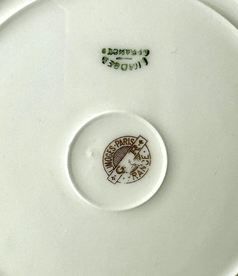 Vintage | G.R. Limoges France China Dinner Plates Gold Gilt Edge ...