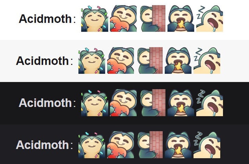 Snorlax Emotes for Twitch | Cute Emotes - Etsy