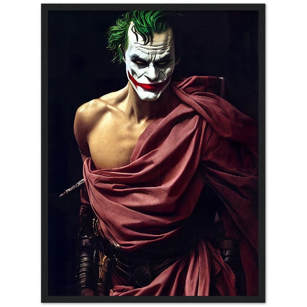 The Joker Poster With Frame Renaissance Warriors Living - Etsy