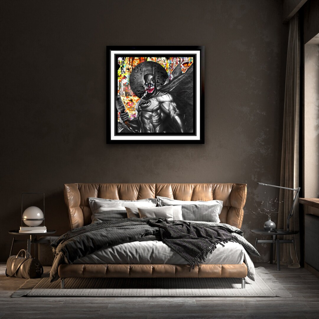 BATMAN ART PRINT Dc Comic Art Lightweight Alu Dibond Aluminium Pop Art ...