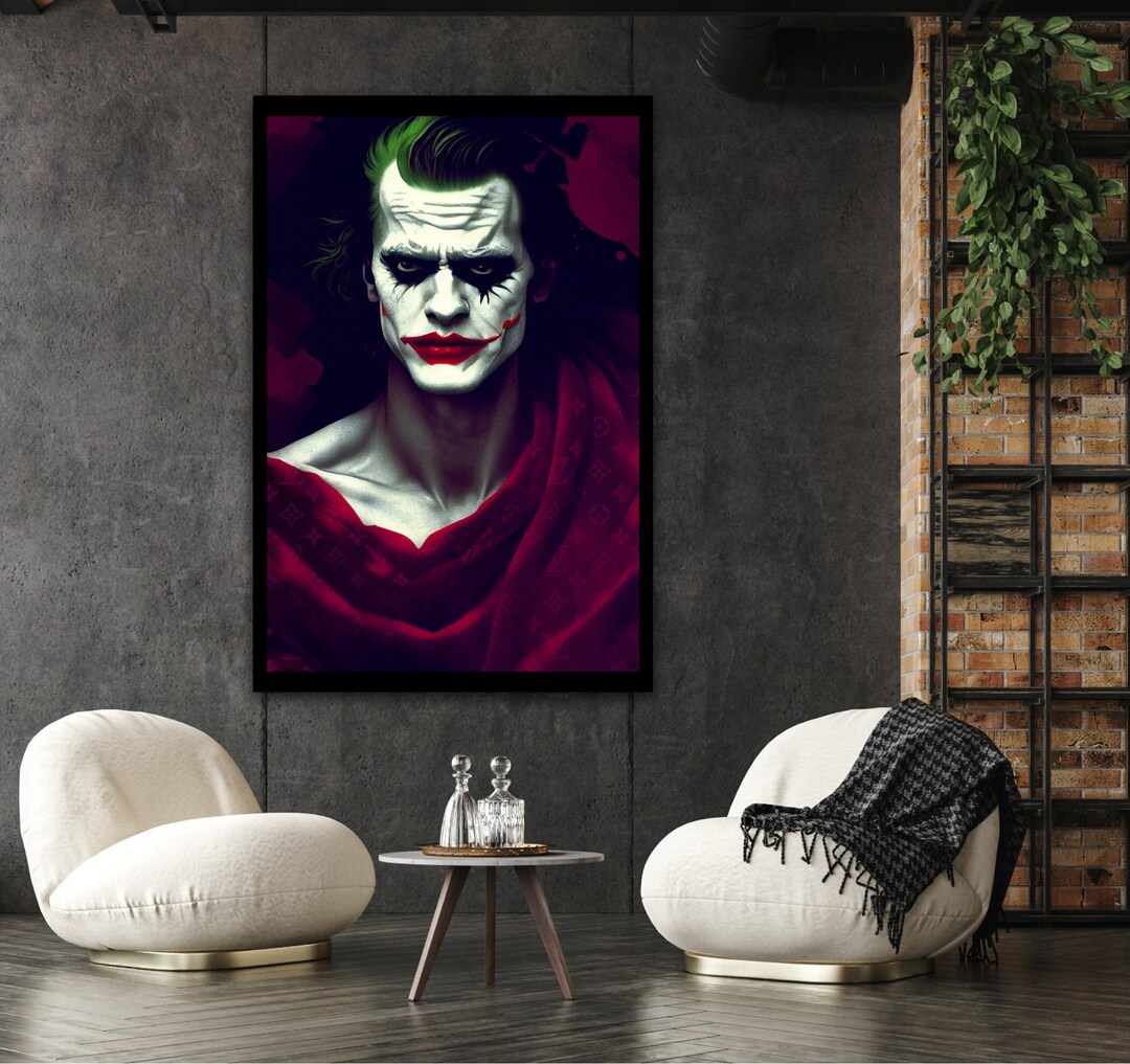 The Joker Poster With Frame Renaissance Murals Living Room Premium ...
