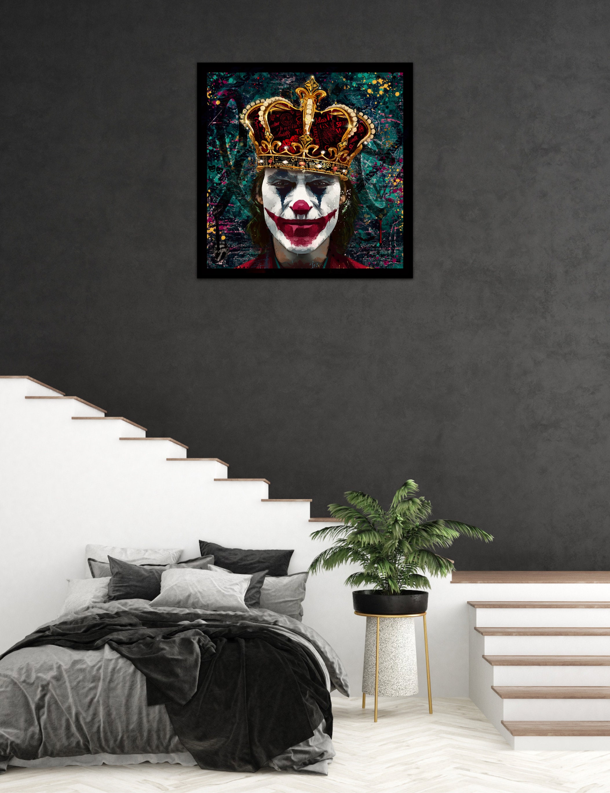 KING JOKER ART Joker Wall Murals Pop Artwork Printed on - Etsy