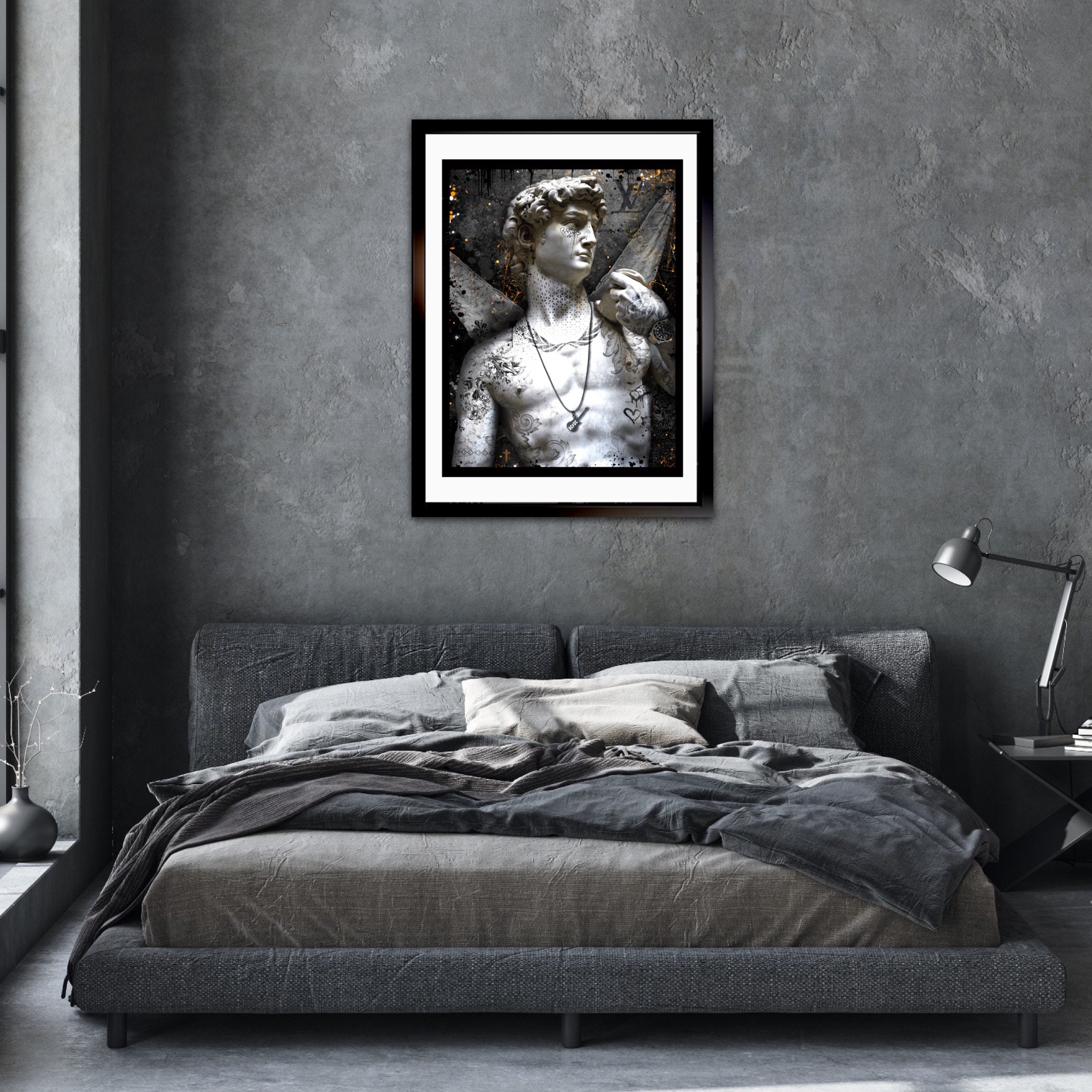 DAVID WALL ART Aesthetic Poster Michelangelo Framed Poster - Etsy