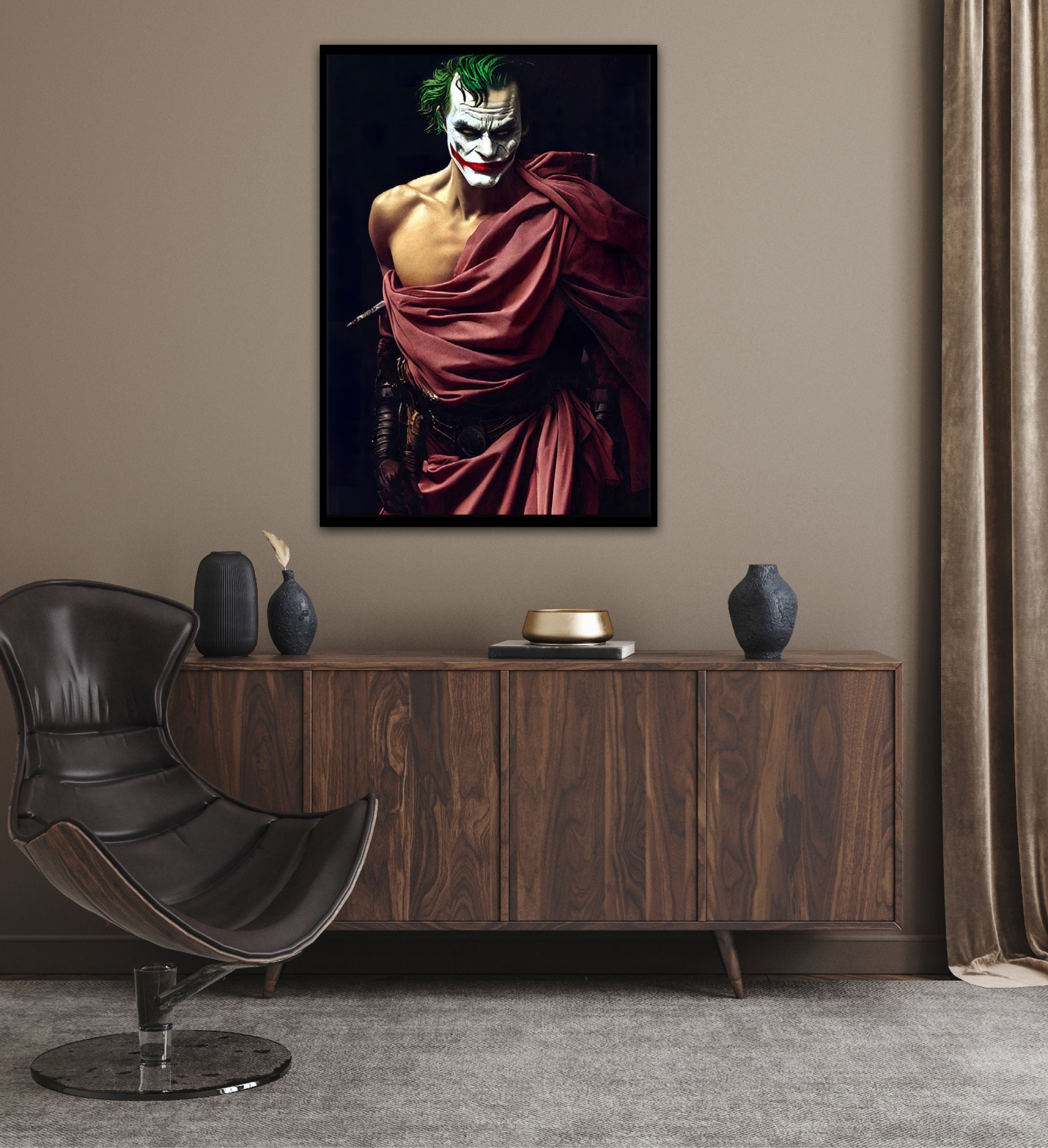 The Joker Poster With Frame Renaissance Warriors Living - Etsy