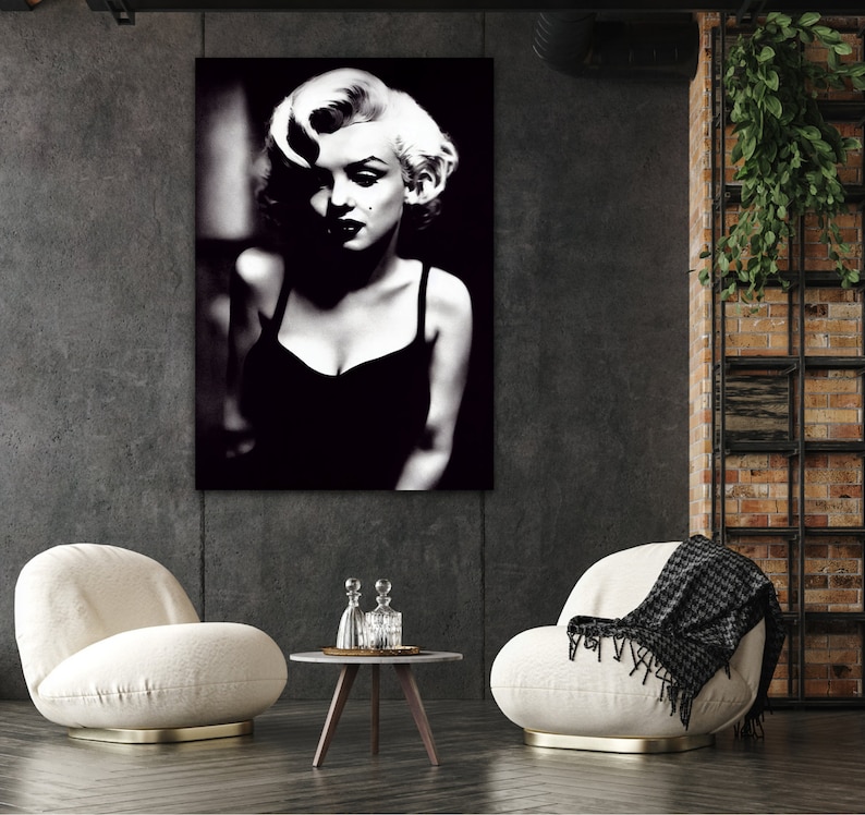 Marilyn Monroe Poster With Frame Black and White Wallart Deco Premium ...