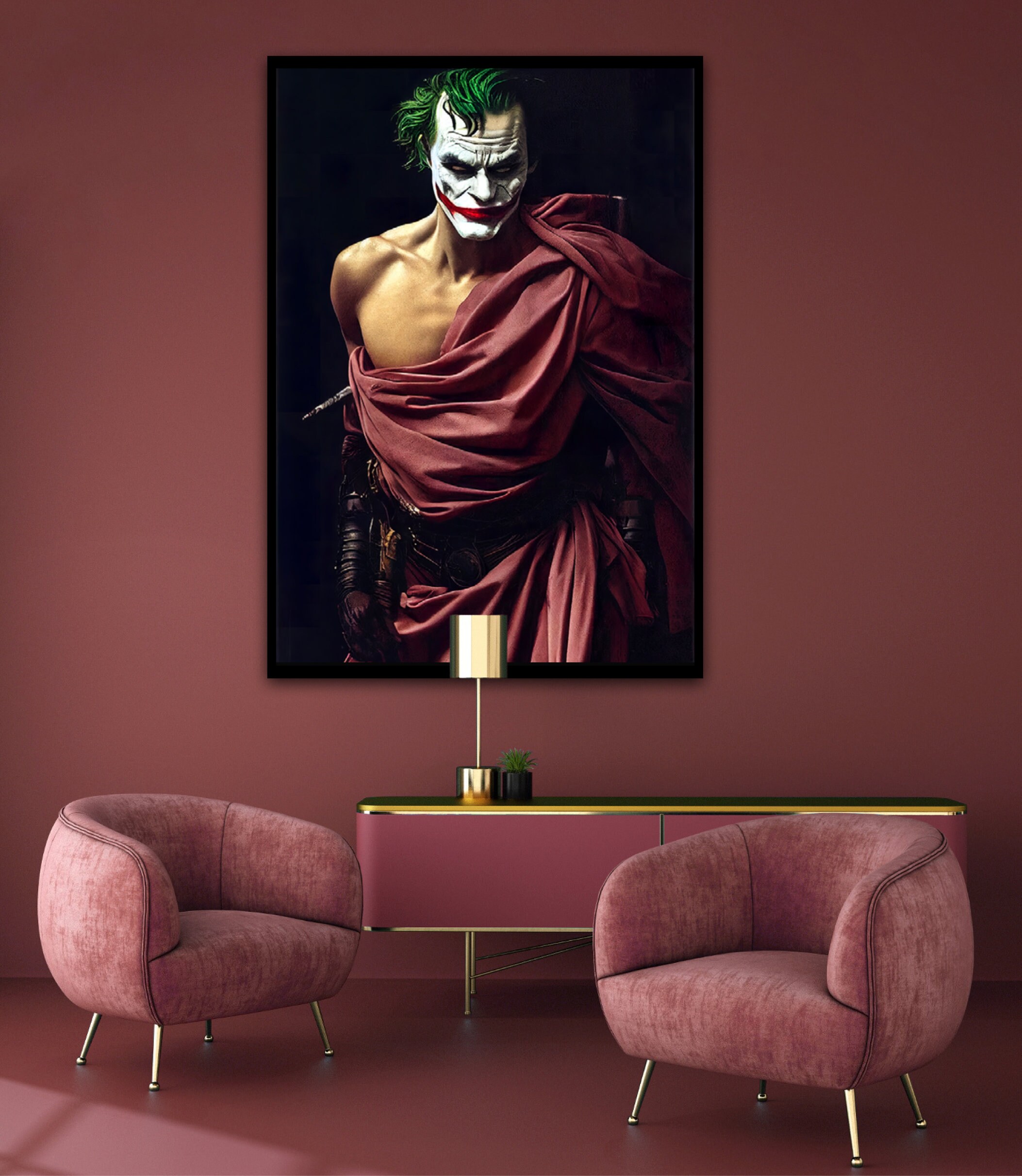 The Joker Poster With Frame Renaissance Warriors Living - Etsy