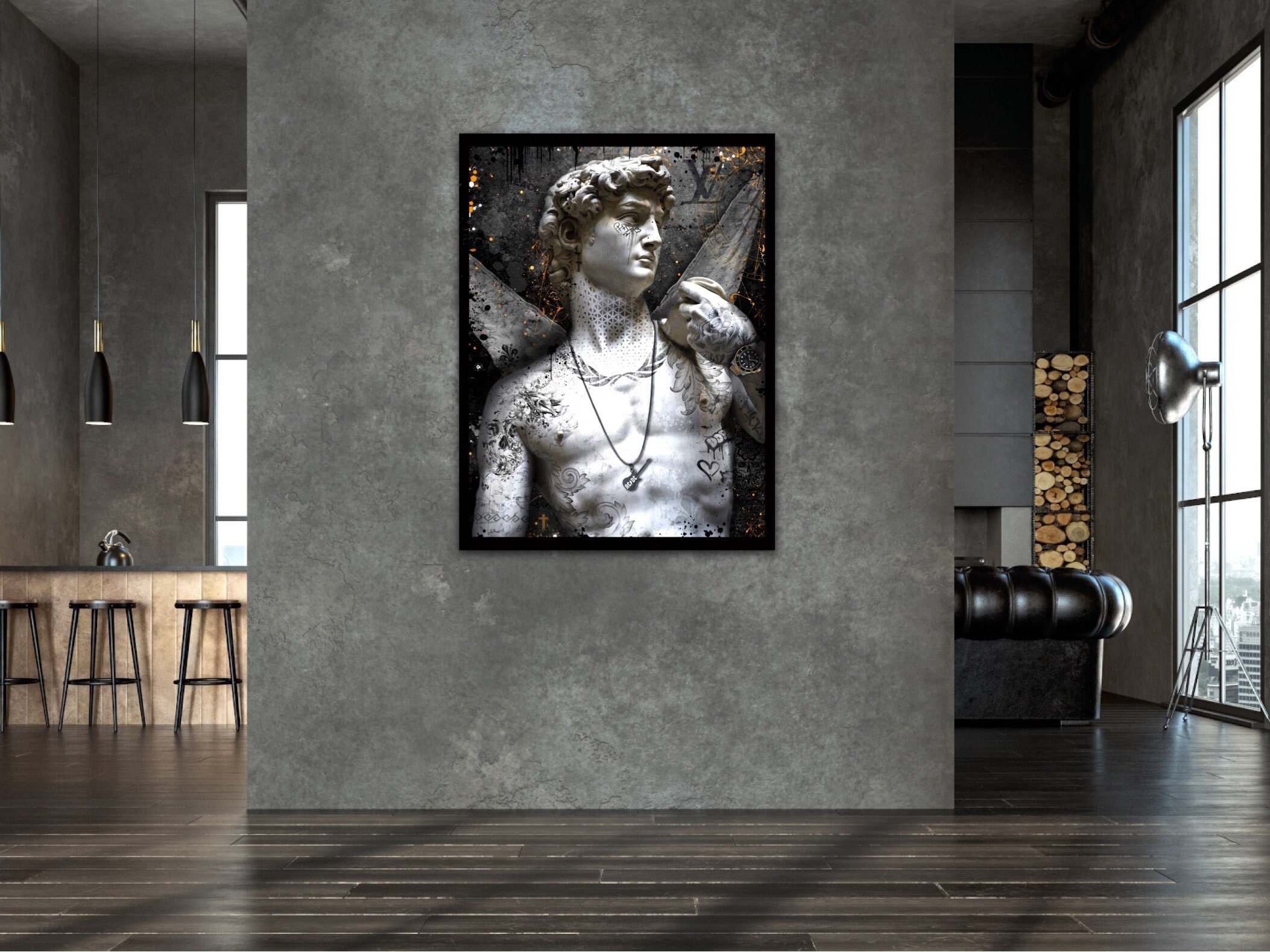 DAVID WALL ART Aesthetic Poster Michelangelo Framed Poster - Etsy