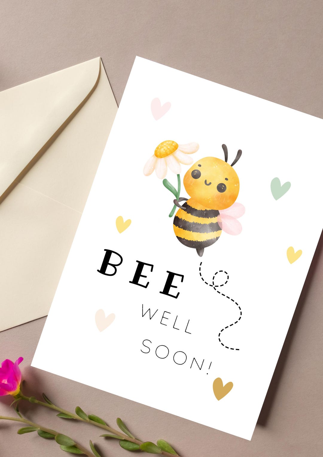 Congratulations Card Postcard bee Well Soon Get Well Soon - Etsy