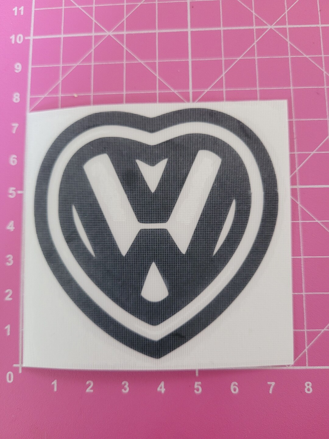 Volkswagen Heart Logo Decal Sticker - Etsy