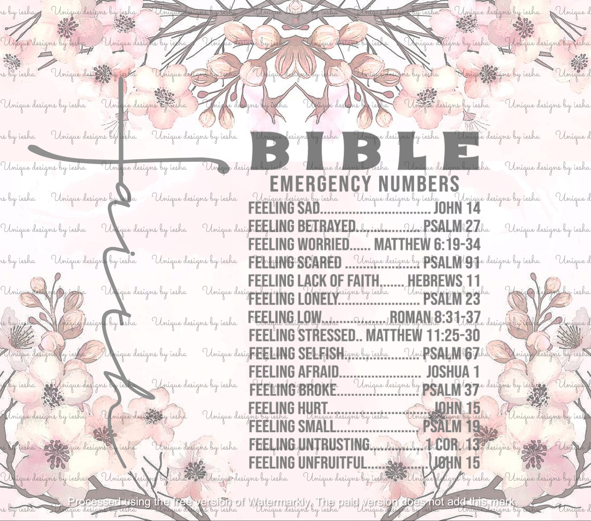 20oz Faith Bible Emergency Numbers Tumbler Wrap - Etsy