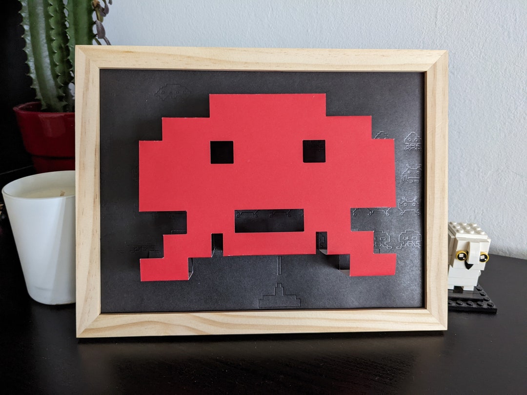 Tableau Space Invaders Space Invaders Poster Street Art - Etsy