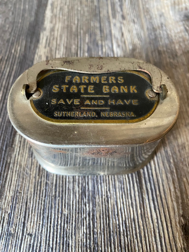 Stronghart Co. Farmers State Bank Vintage Coin Bank, Sutherland ...