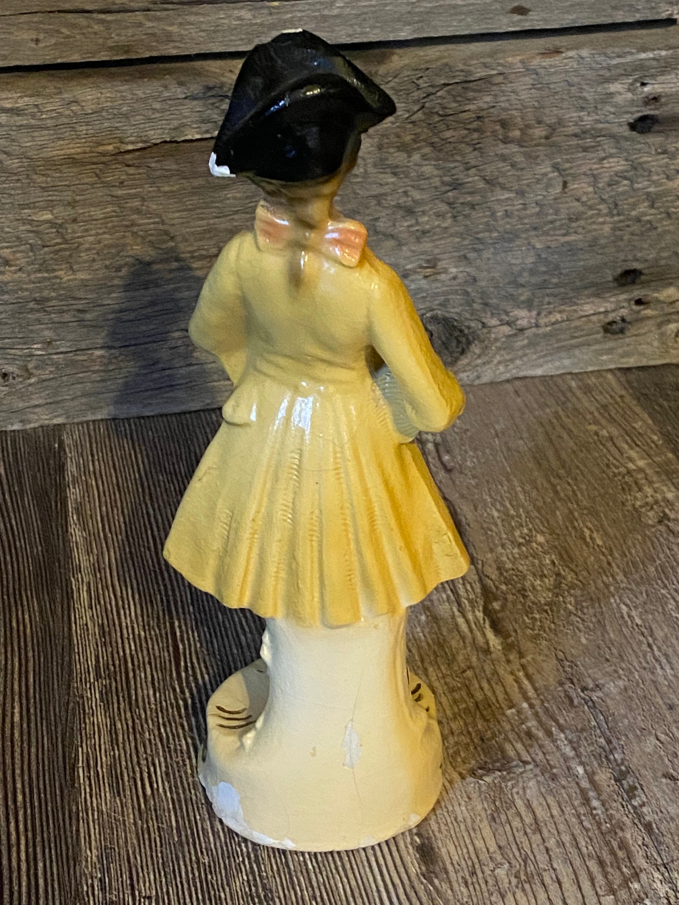 Vintage Hand Painted Colonial Man Chalkware Figurine - Etsy