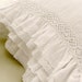 White Cotton Ruffle Pillow Cover: Farmhouse Lace Cushion Cover - Etsy