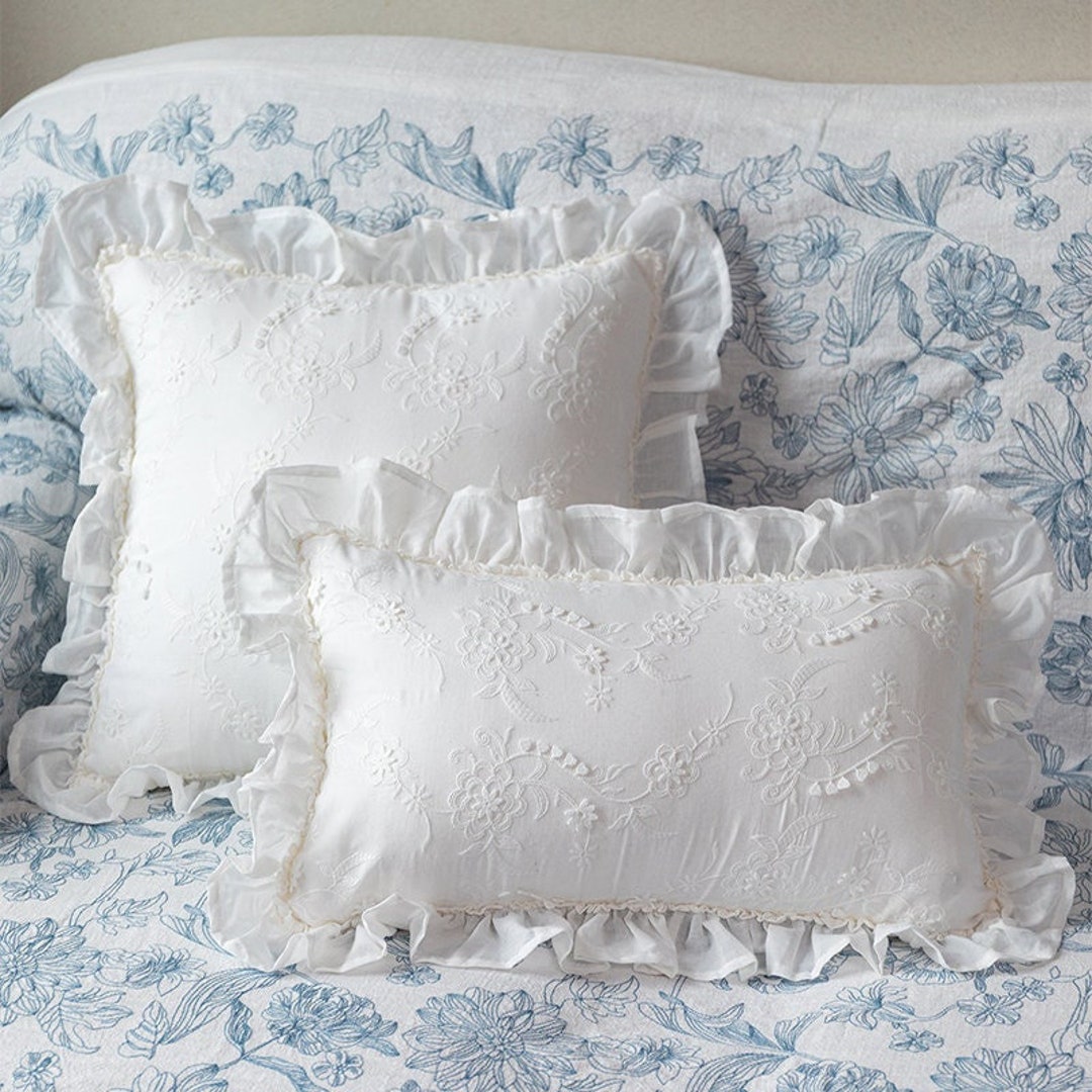 French Style White Lace Pillowcase Three-dimensional - Etsy