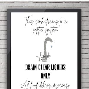 No Food Down the Sink Signs - Etsy