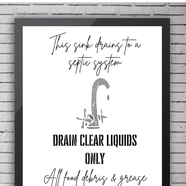 No Food Down the Sink Signs - Etsy