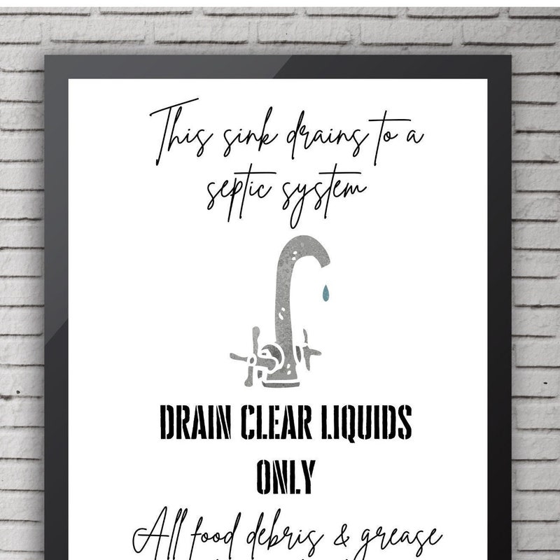 No Food Down the Sink Signs - Etsy