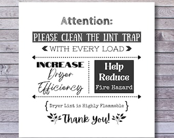 Check Lint Trap Sign - Etsy