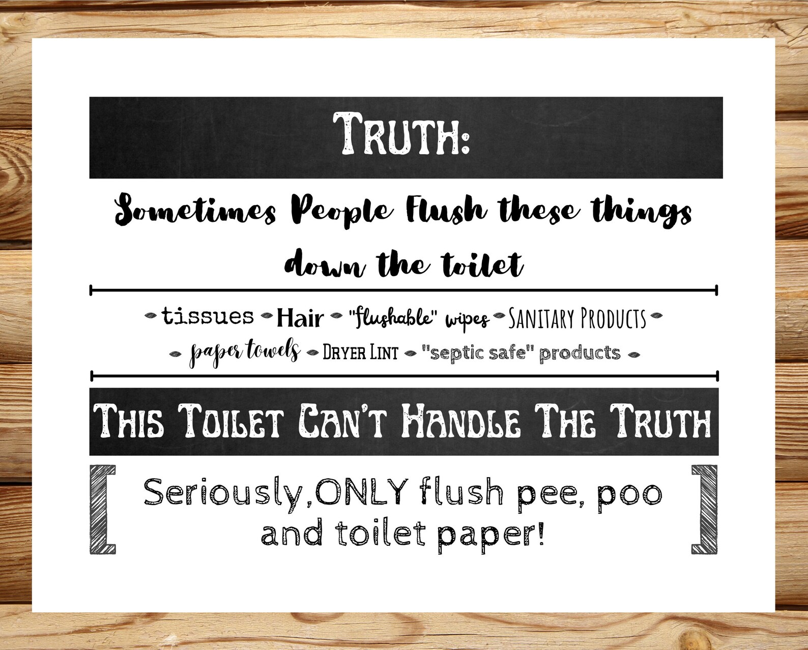 Funny Printable Do Not Flush Toilet Sign for Bathroom W/ Sensitive ...