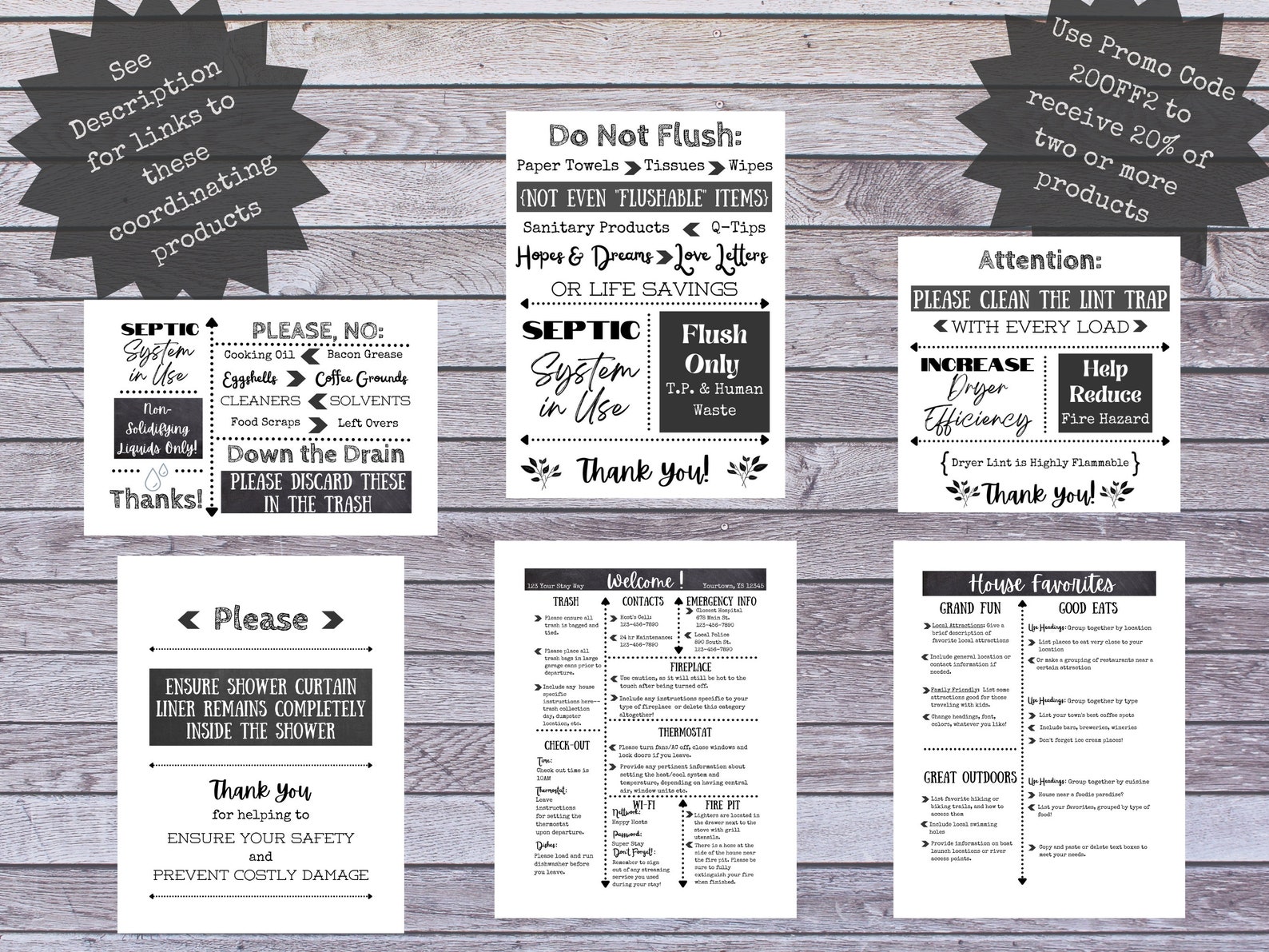 Please Empty Lint Trap Printable Reminder Sign Great for Airbnb Laundry ...