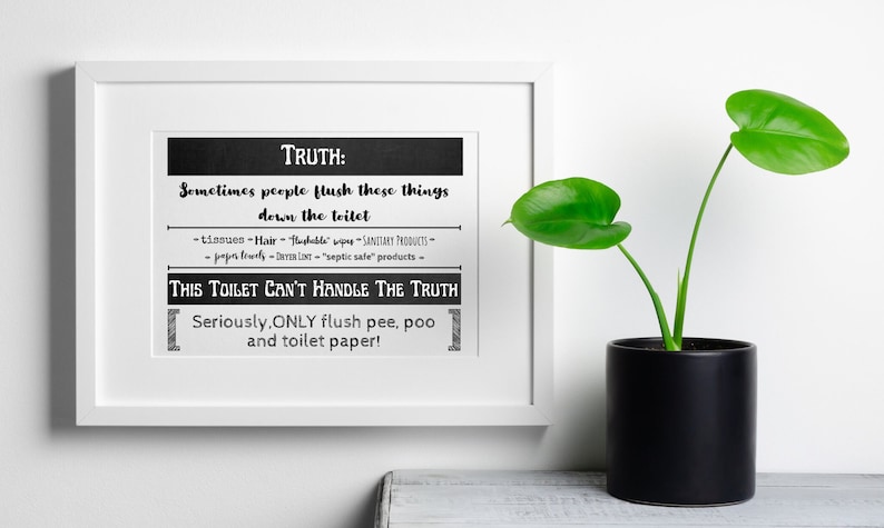 Funny Printable Do Not Flush Toilet Sign for Bathroom W/ Sensitive ...