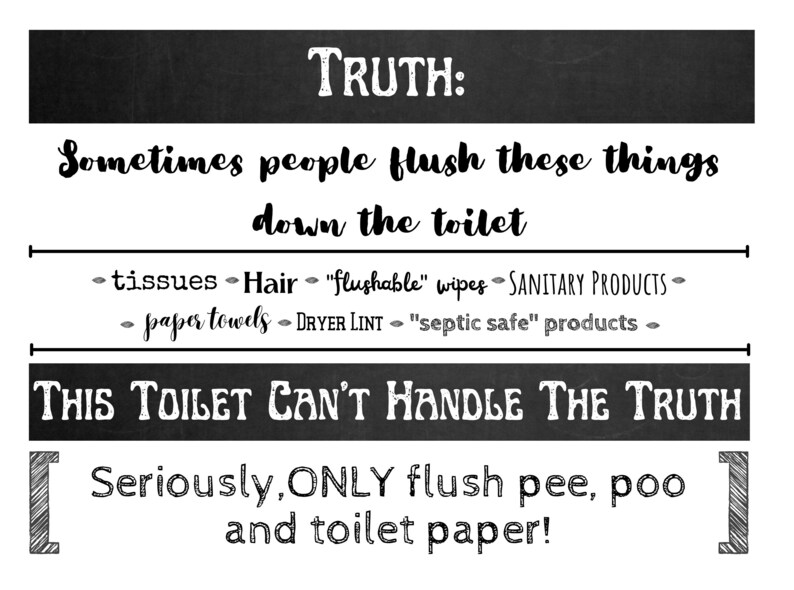 Funny Printable Do Not Flush Toilet Sign for Bathroom W/ Sensitive ...