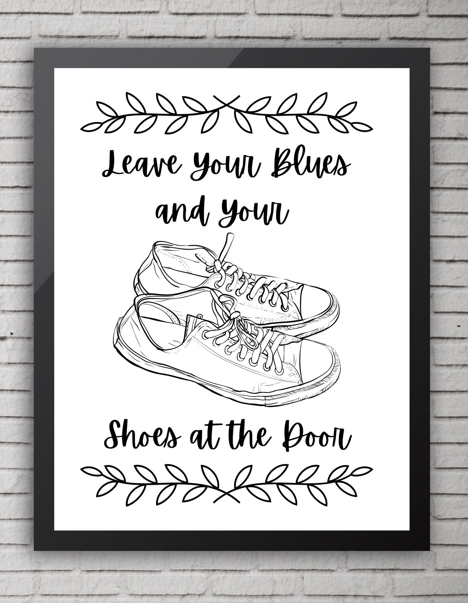 Leave Your Shoes at the Door Sign, Cute No Shoes Printable for Shoe ...