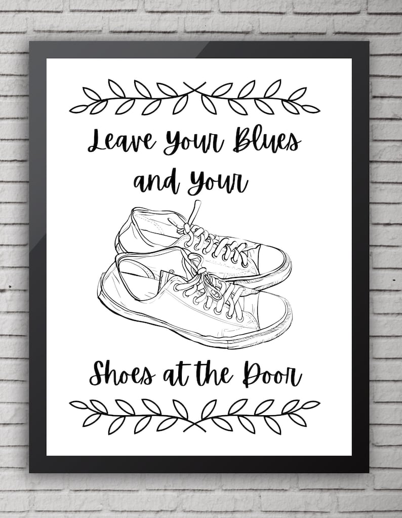 Leave Your Shoes at the Door Sign, Cute No Shoes Printable for Shoe ...