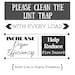 Please Empty Lint Trap Printable Reminder Sign Great for Airbnb Laundry ...