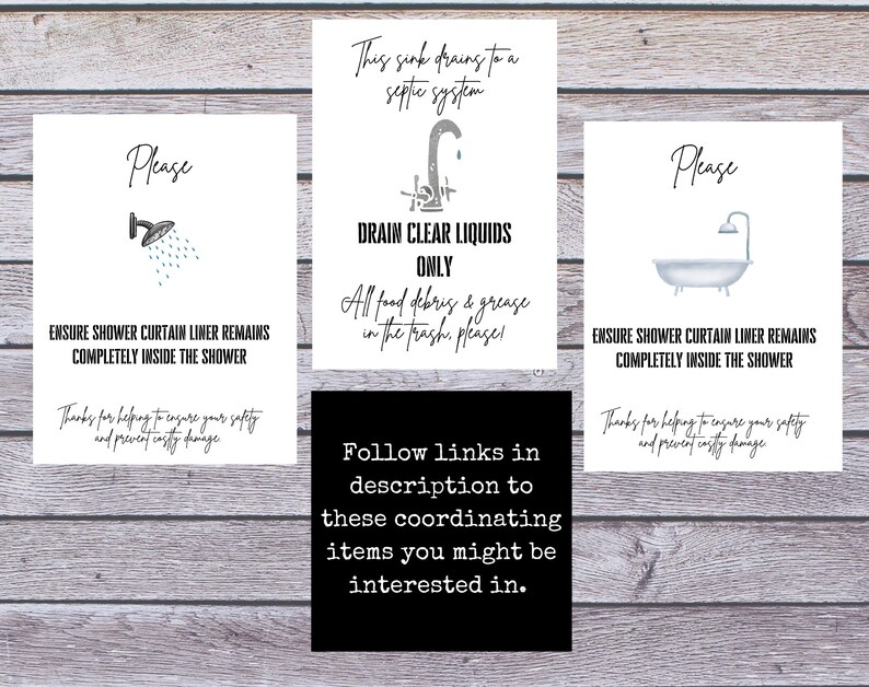 Printable Do Not Flush Bathroom Sign for Home Business or Airbnb, Only ...