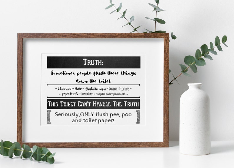 Funny Printable Do Not Flush Toilet Sign for Bathroom W/ Sensitive ...