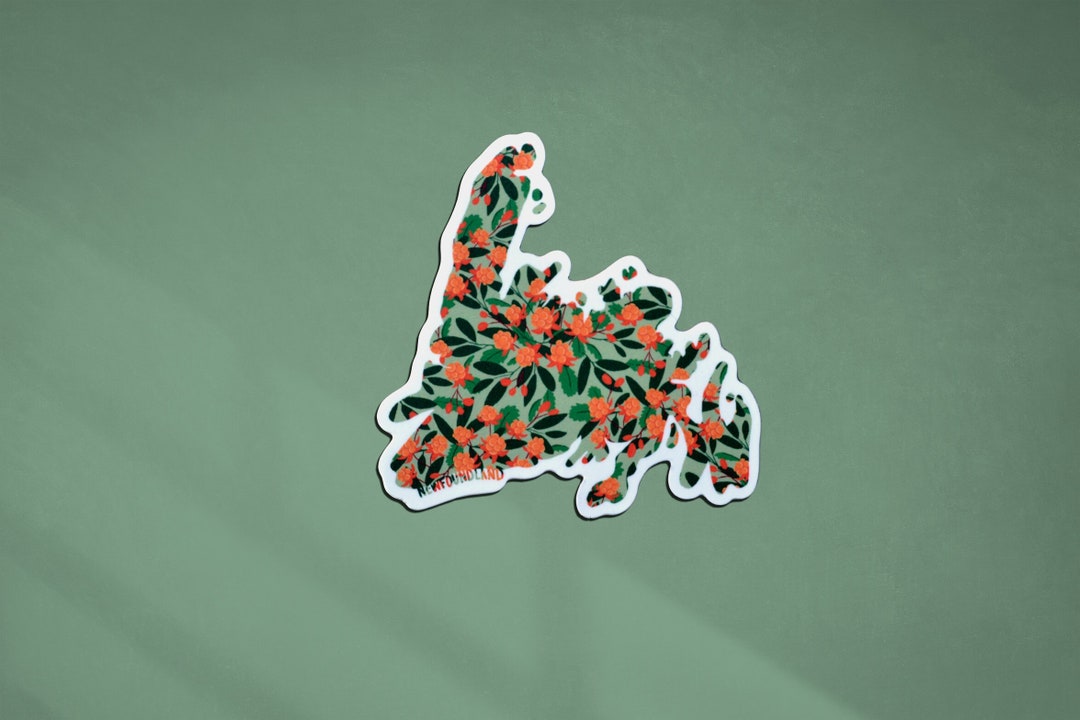 Colourful Bakeapple Pattern Newfoundland Shaped Stickers - Etsy