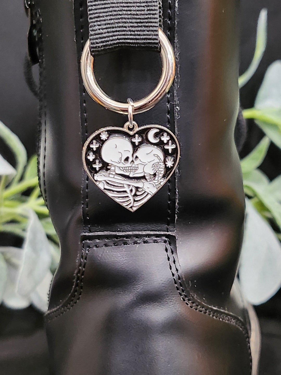Skeleton Lovers Heart Shaped Shoe Boot Drop Charm Gothic Pull Loop - Etsy