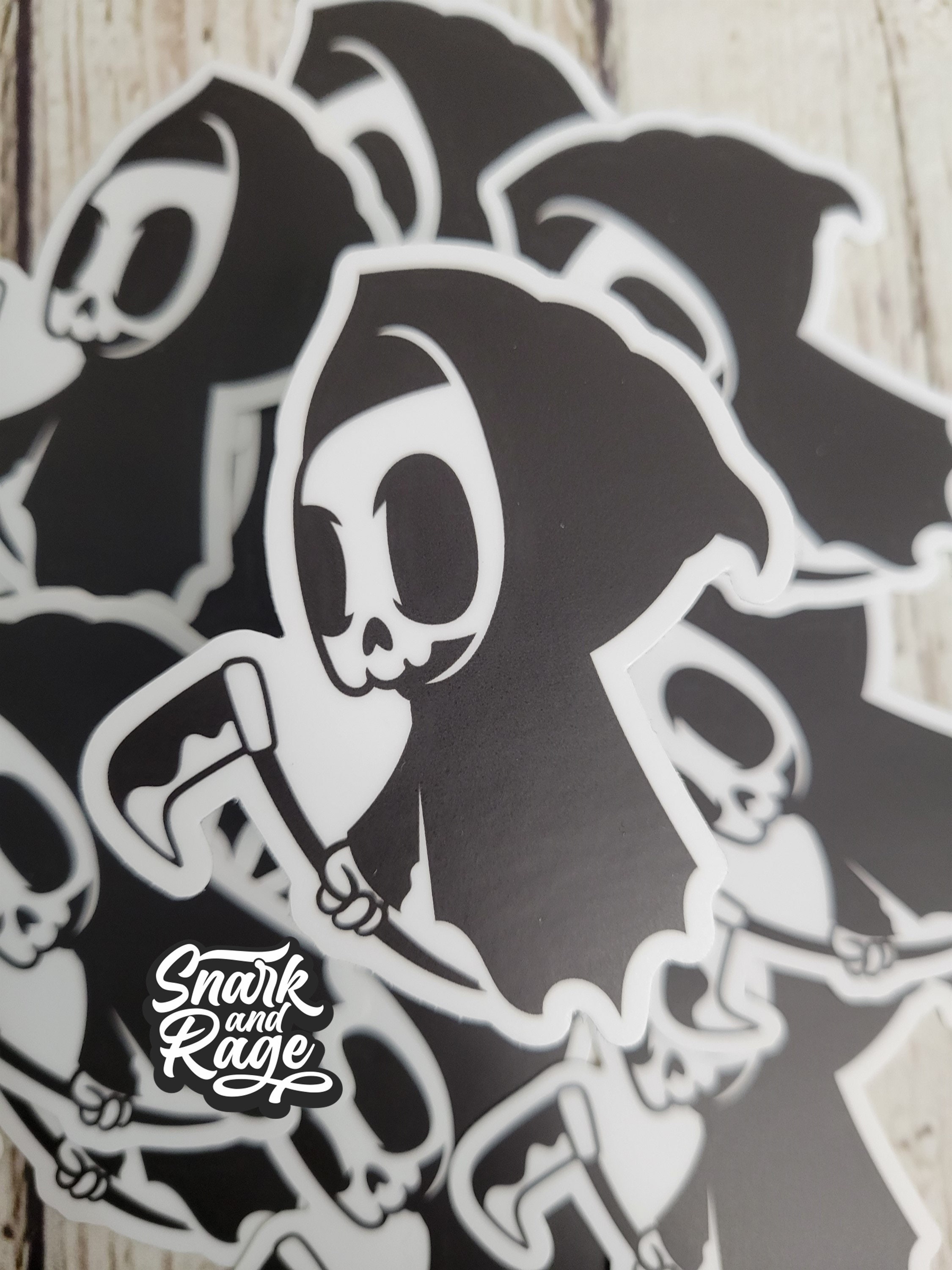 Cute Grim Reaper Sticker Car or Computer Decal Gothic - Etsy